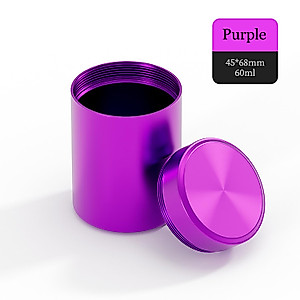 Gosstek 2PCS Aluminum Storage Jar Portable Airtight Container Bottle Multipurpose Storage Container for Spices, Coffee & Teas (Pink & Purple)