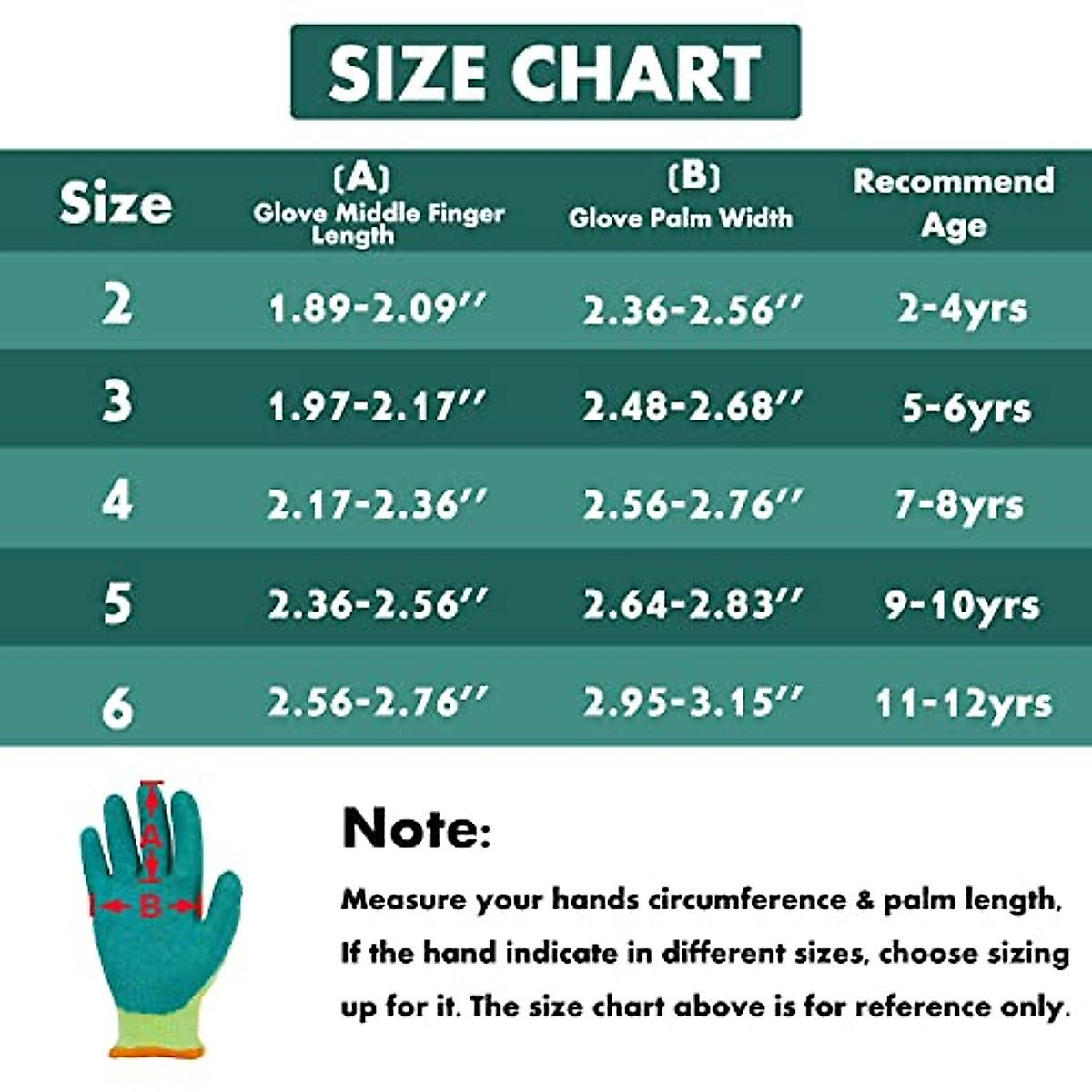 GLOSAV 3 Pairs Kids Gardening Gloves for Age 7-8, Childrens Garden Glove for Toddlers Yard Work, Non Slip, Flexible (Small for 7, 8 Year Old)