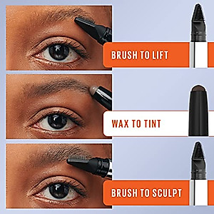 Maybelline TattooStudio Brow Lift Stick Makeup with Tinted Wax Conditioning Complex, Deep Brown, 1 Count