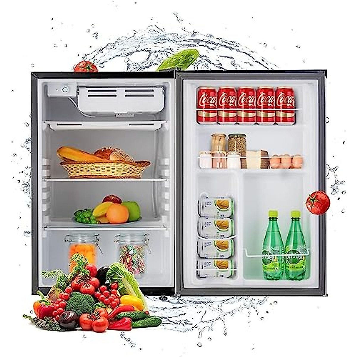 Anpuce 4.5 Cu. Ft Compact Refrigerator-Mini fridge Upright Freezers for Dorm, Garage, Camper, Basement, or Office, Single Door Black