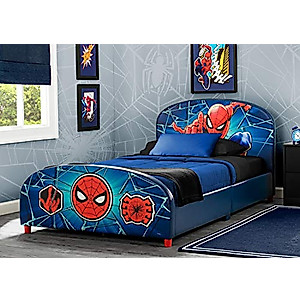 Delta Children Upholstered Twin Bed, Marvel Spider-Man-