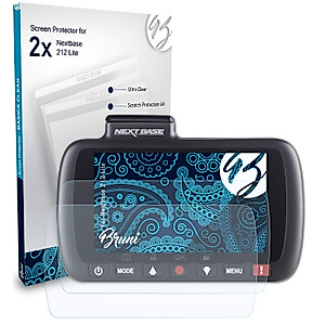 Bruni Screen Protector compatible with Nextbase 212 Lite Protector Film, crystal clear Protective Film (2X)
