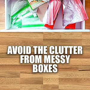 Food Storage Bag Organizer Holders – Premium Wood Kitchen Drawer