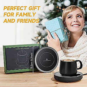 Coffee Mug Warmer Smart Cup Warmer with 3 Temperature Settings Electric Beverage Warmer Plate Auto Shut Off, Coffee, Tea and Milk Warmer for Office Home Desk Use (Cup Not Included)
