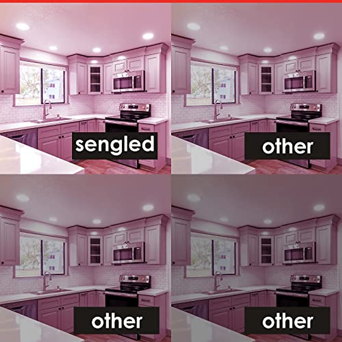 Sengled Smart Recessed Lighting 5/6 inch, LED Can Lights Retrofit Recessed Lighting Work with Alexa, 940LM Smart LED Downlight ‎Multicolor Dimmable, Baffle Trim, Bluetooth No Hub Required, 4 Pack