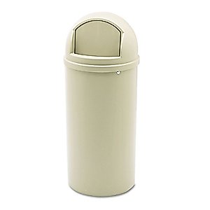 Rubbermaid Commercial 816088Bg Marshal Classic Container Round Polyethylene 15Gal Beige