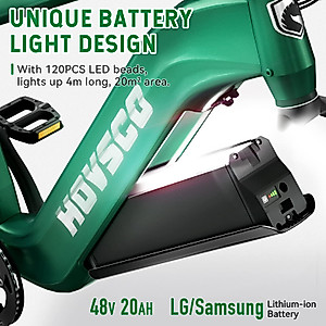 HOVSCO Electric Bike, 26"x 4" Fat Tire Ebike for Adults, 750W Motor Torque Sensor Mountain Bike 28Mph, 48V 20Ah Removable Battery 80Miles Adult Electric Bicycle, 7 Speed Gear, Hydraulic Disc Brake