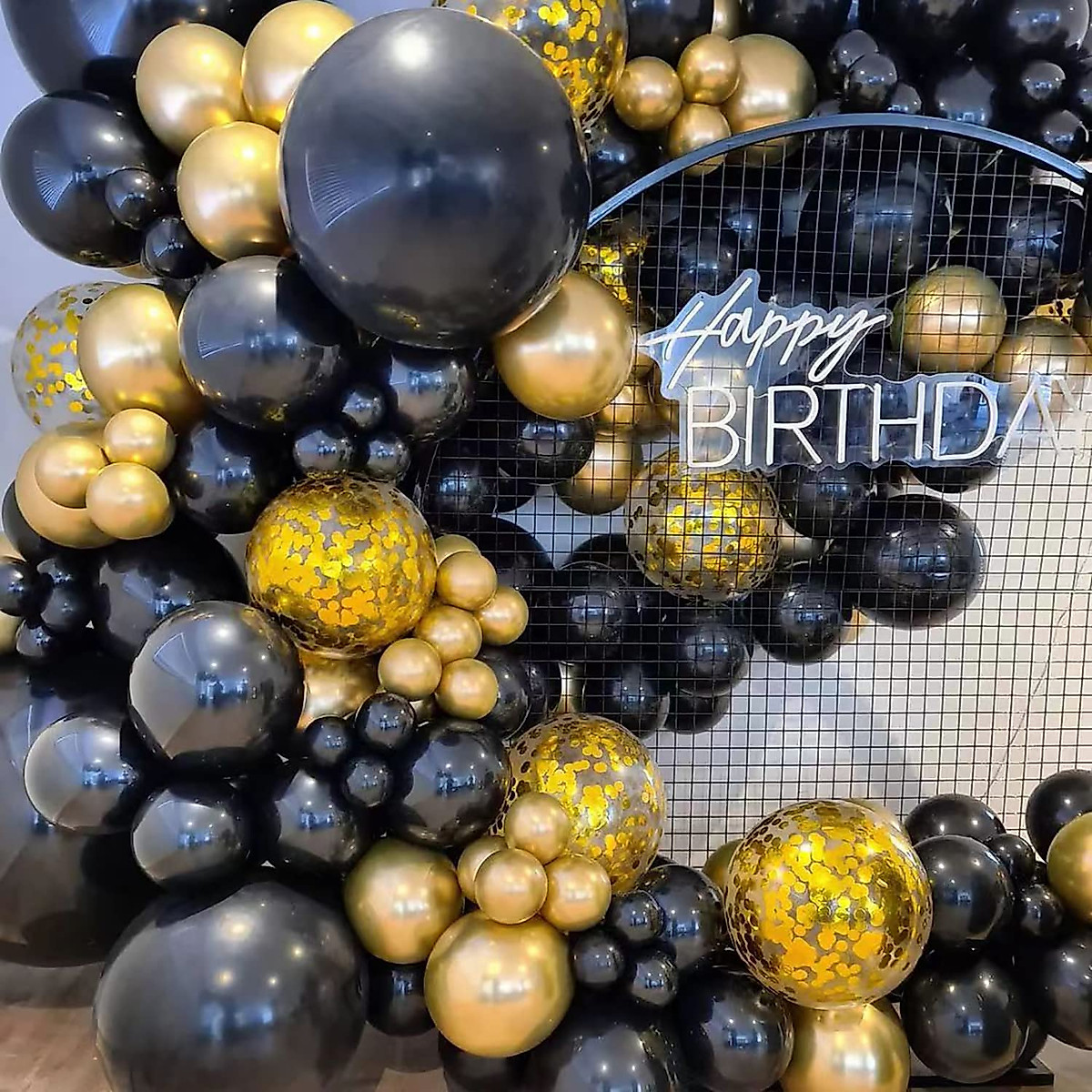 Black Balloons 55 pcs Black Party Latex Balloon 18inch 12inch 5inch for Birthday Baby Bridal Shower Wedding Party Decorations