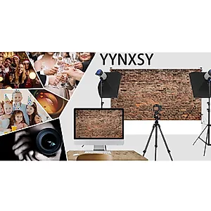 YYNXSY 7X5FT Brick Wall Background Primary Color Brick Background Large Fabric Brick Photo Background Baby Shower Birthday Party Wedding Graduation Home Decoration Photo Booth Prop Banner YY-7