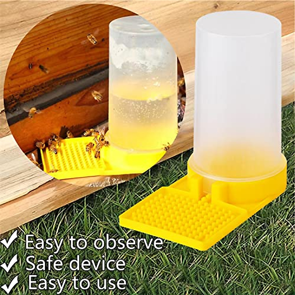 5 Pack Bee Feeder, Bee Feeders for Outside Beehive Beekeeping Water Dispenser Bee Waterer Feeder Bee Watering Station