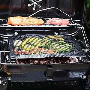 Zorestar BBQ Mesh Grill Bag-Reusable Grill Pouches 3-Pack Large Non-Sticking Grilling Pouches for Outdoor: Heat-Resistant, Nonstick, Dishwasher Safe Grilling Accessories for Cooking, Barbecue, Smoker