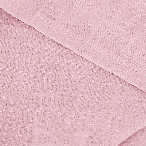 SMIDOW Womens Cotton Linen Button Down Shirt, #B-pink, Small