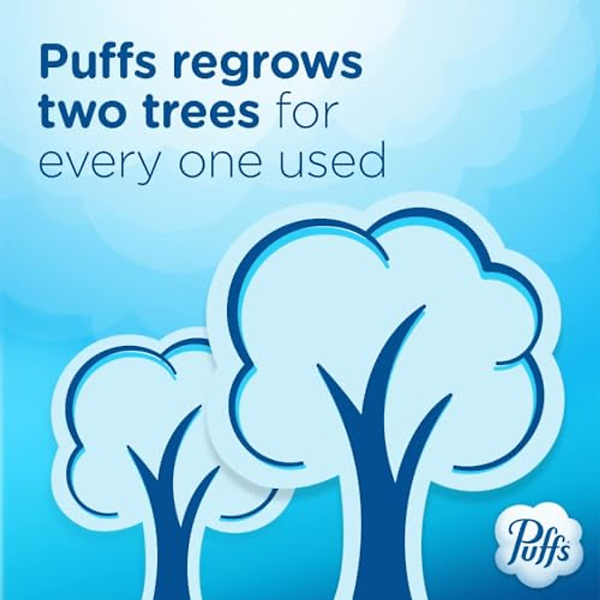 Puffs Ultra Soft Non-Lotion Facial Tissue, 8 Family Boxes, 124 Facial Tissues per Box