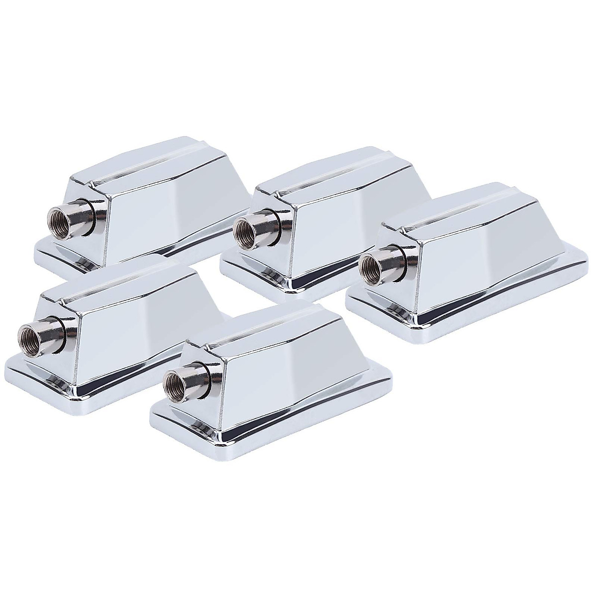 5Pcs Drum Claw Hook, Rectangular Chrome Plated Snare Drum Lug Bass Drum Replacement Parts