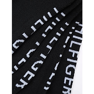 Tommy Hilfiger Men's Athletic Socks - Cushioned Crew Socks (10 Pack), Size 7-12, Black