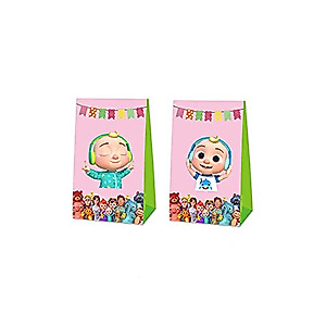 Click15 Gift 12pcs Favor Theme Birthday Party Snack Bags, Bags CandyTreat Bags, Supplies, Pink