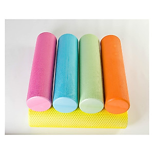 TUDEXX Basics High-Density Round Foam Roller for Exercise, Massage, Muscle Recovery ( Color : Yellow )