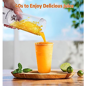 Portable Blender for Shakes and Smoothies, 20000rpm Ultra-Sharp 6 Blades Personal Mini Blender, 16 Oz BPA Free Mixing Juicer Rechargeable 4000mAh Electric Blender Bottles for Traveling, Gym, Office