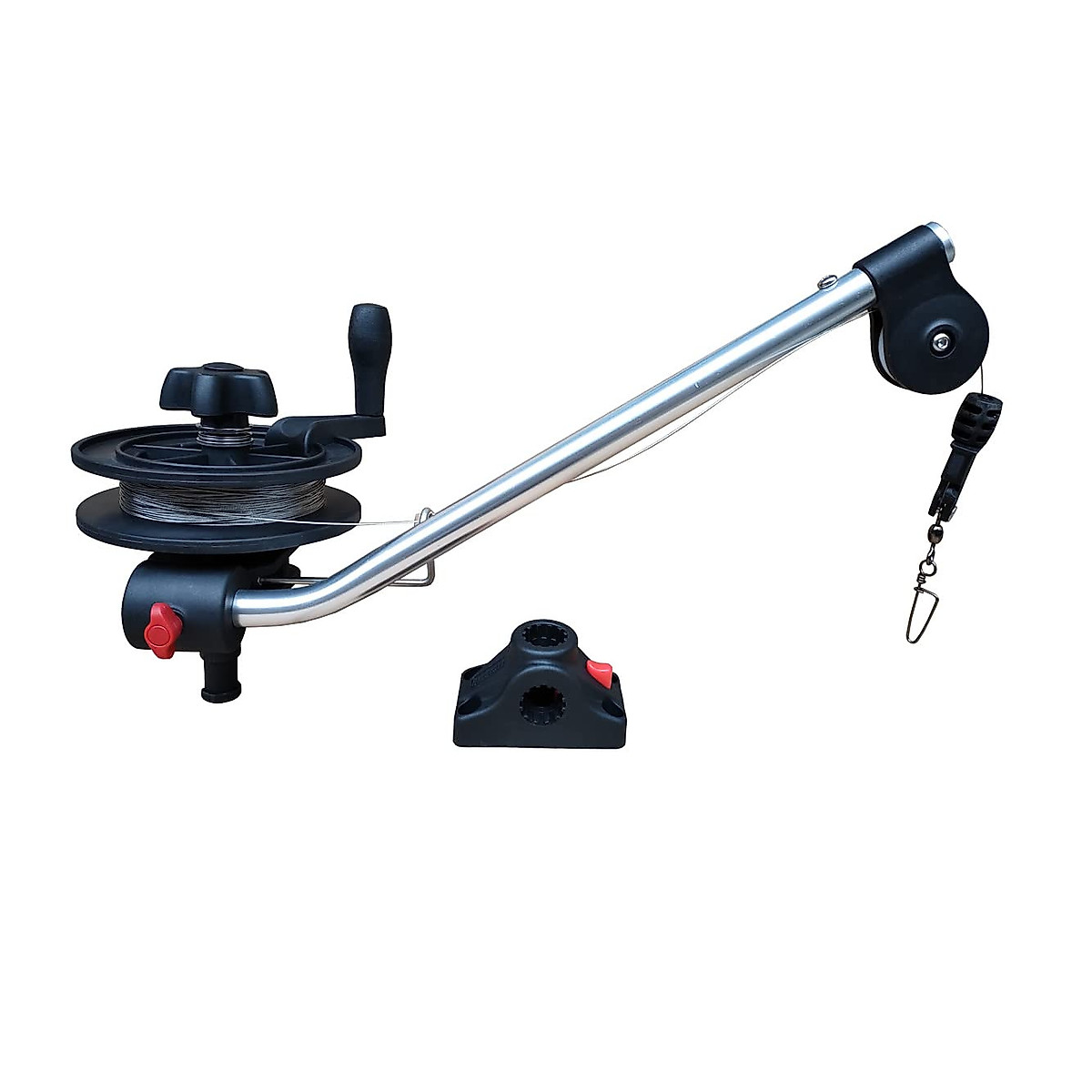 Brocraft Minin Downrigger for Pontoon Boat/Pontoon Boat Manual Downrigger/Square Rail Mount Downrigger Mount