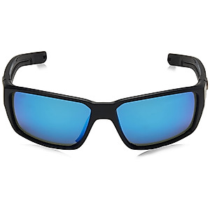 Costa Del Mar Man Sunglasses Matte Black Frame - Blue Mirror Lenses, 60MM