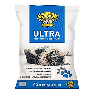 Dr. Elsey’s Premium Clumping Cat Litter - Ultra - 99.9% Dust-Free, Low Tracking, Hard Clumping, Superior Odor Control, Unscented & Natural Ingredients
