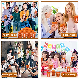 24 Pcs Football Plastic Cups Reusable Football Plastic Tumblers Party Supplies Sports Game Day Reusable Plastic Drinking Cups 12oz Party Decorations for Kids Football Birthday Baby Shower Party Favors