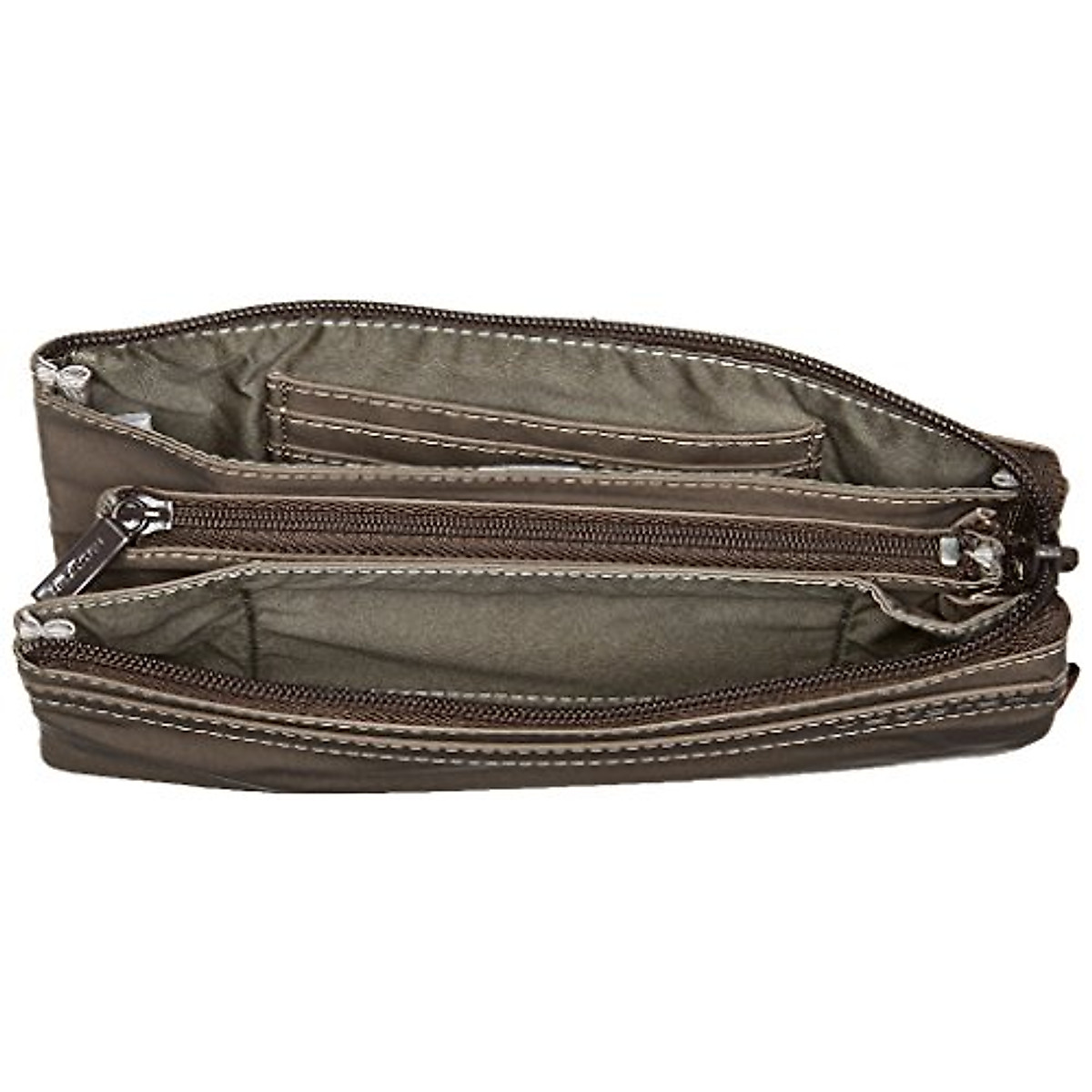 Follis Franc L Wristlet Wallet, RFID Blocking and Coin Pocket, Large, Womens, Sepia/Brown