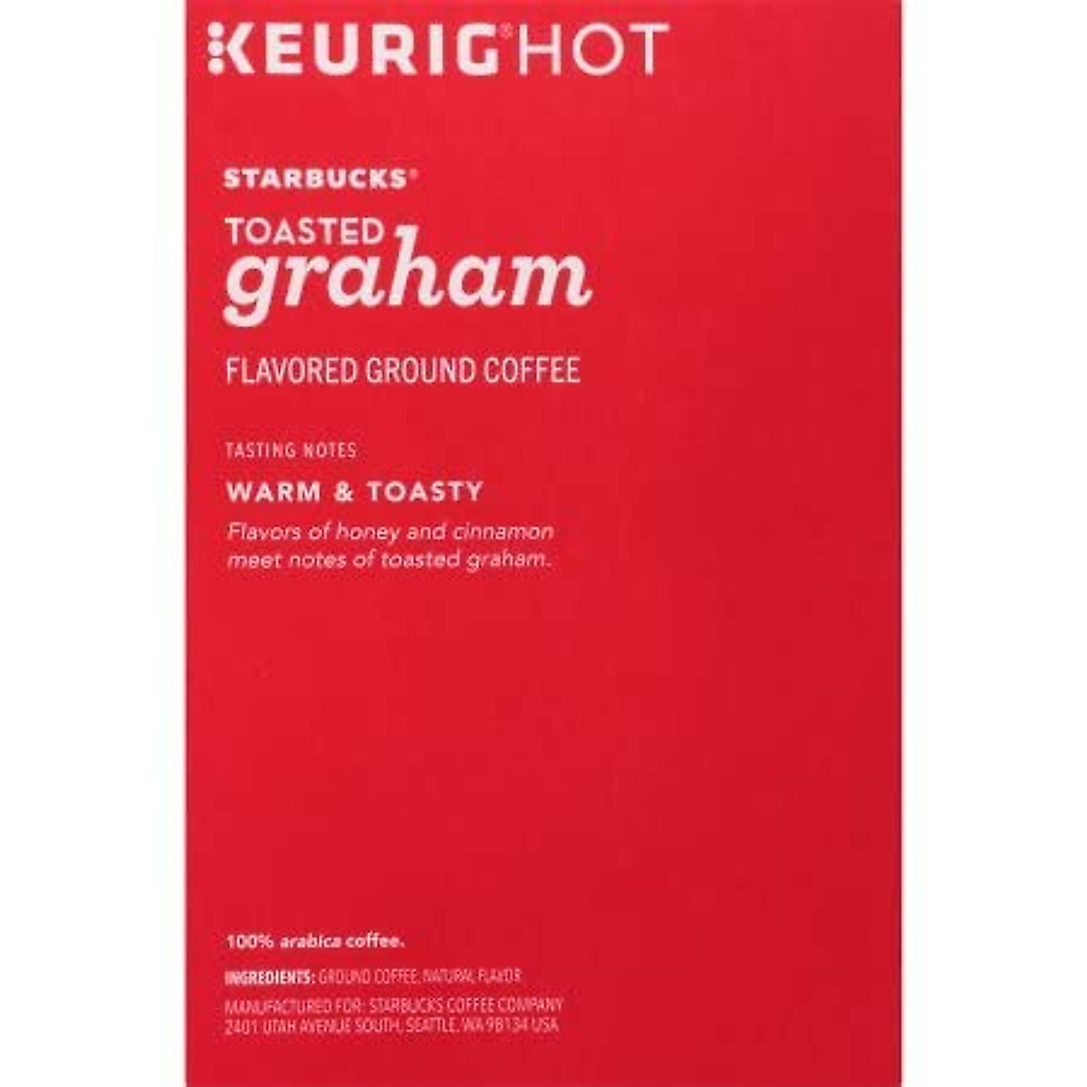 Starbucks Coffee Toasted Graham 16 Count Single Cup Pods