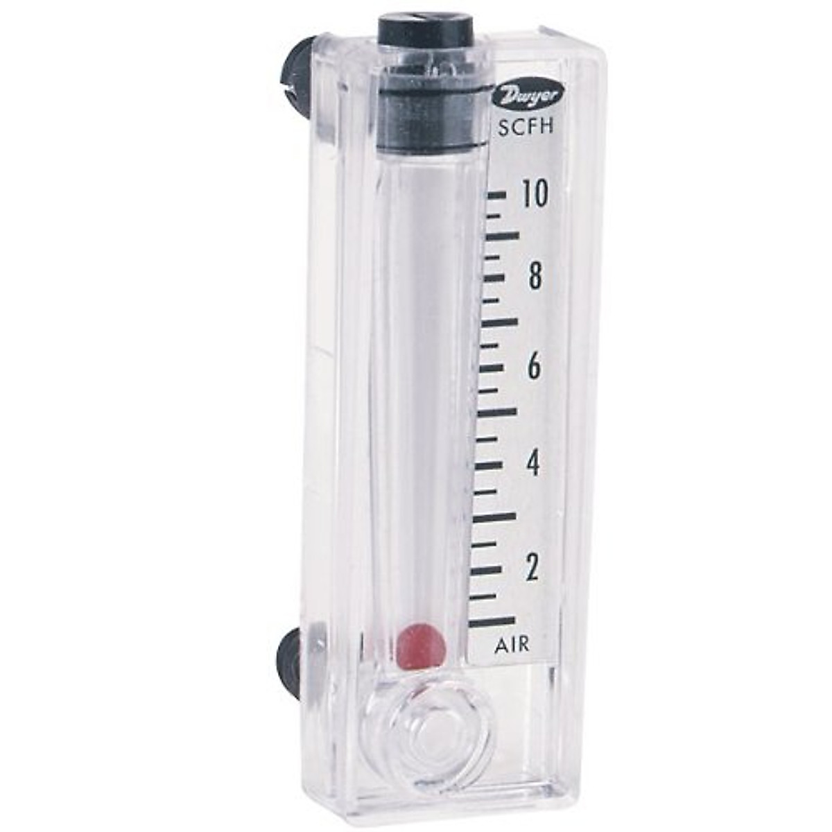 Dwyer® Mini-Master® Flowmeter, MMF-2-PV, +/- 10% FS Acc, .2-2 SCFH air, Bottom Mounted Valve