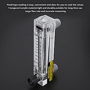 Respicefinem LZM-15T Acrylic Panel Mount Flowmeter 0.2-2GPM High Visibility Liquid Measurement Precision Adjustment G1/4 G1/2 Thread