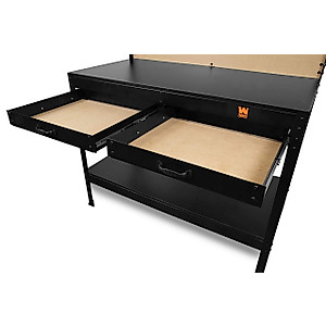 WEN WB4723T 48-Inch Workbench with Power Outlets and Light, Black