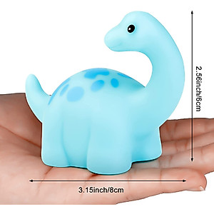 Dinosaur Bath Toys Light-Up Cibolar 6 Packs Floating Bath Toys Set for Baby Toddlers Kids in Birthday Easter Christmas Shower Pool Bath Toys Boys Girls Children Preschool Bathtub Bathroom
