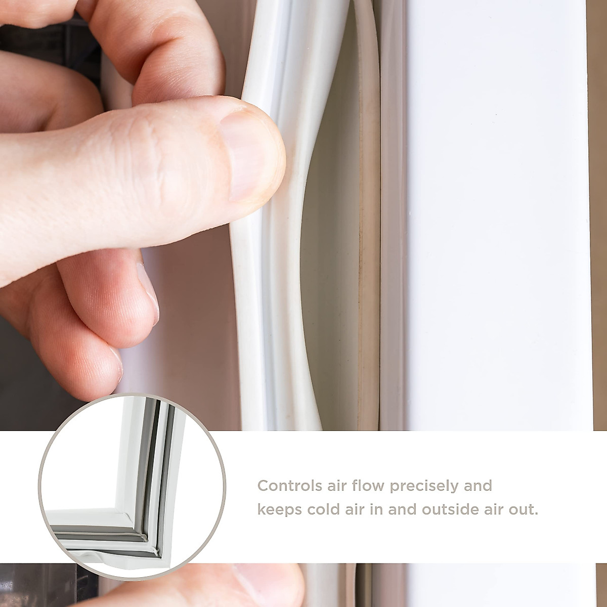 GE Appliances WR24X10229 Refrigerator Door Gasket (White)