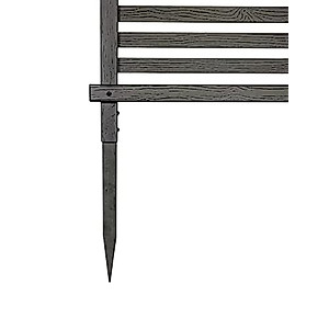 Enclo Privacy Screens EC18013 4.5ft H x 3ft W Alpine Outdoor Privacy Fence Panel Screen No Dig WoodTek Vinyl Kit (2 Panels), Charcoal