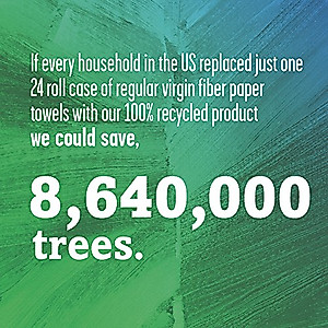 Seventh Generation Unbleached Paper Towels, 100% Recycled Paper, 6 Count, Pack of 4