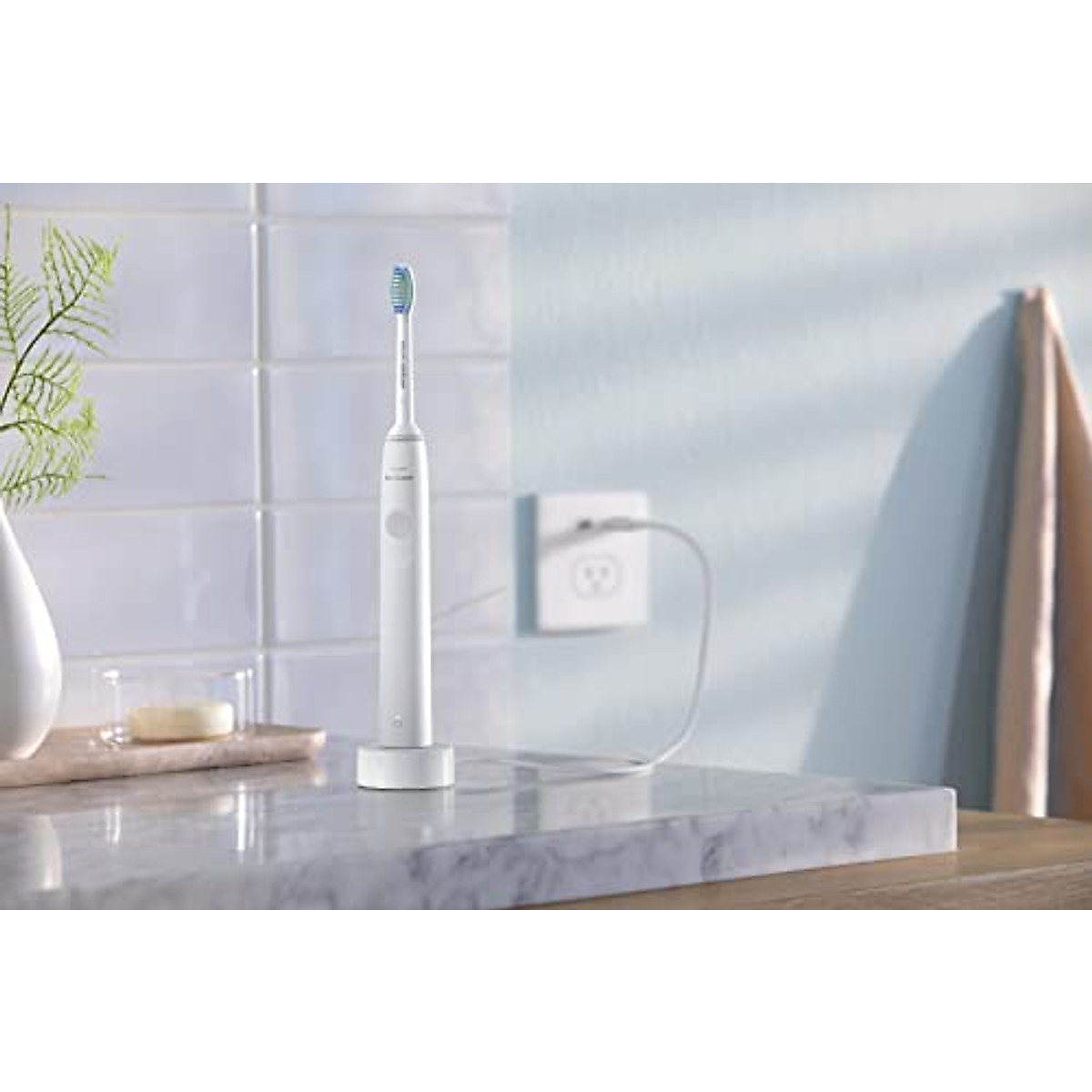 Philips Sonicare 1100 Electric Rechargeable Power Toothbrush, White Grey HX3641/02