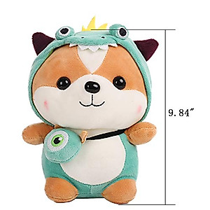 DENTRUN Squirrel Stuffed Animals, Cute Plush Doll Play Toys for Kids Girls Boys Adults Birthday Xmas Gift, 9.84/13.78/17.72 Inches, Christmas Elk, Yellow Bee, Green Dinosaur