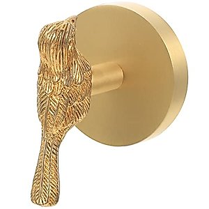 Zerodeko Bird Wall Hook, Brass Coat Hooks Golden Wall Mounted Hanger Hook Decorative Vintage Hook Metal Towel Hook Antique Hanging Hook for Home, Bathroom, Kitchen, Office, Hotel