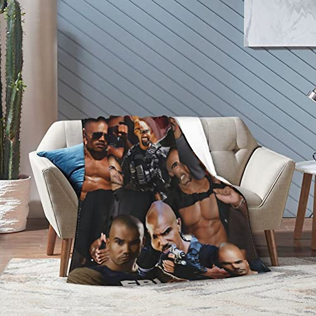 Shemar Moore Collage Blanket Ultra-Soft Micro Fleece Blanket Warm Cozy Plush Bed Blanket Lightweight Sofa Throw Blanket