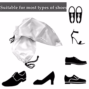 GONGKANGYUAN 4 Pack Shoe Bags for Travel Satin Fabric Shoe Bag with Drawstring for Men Women Travel Protecting Storing Shoes