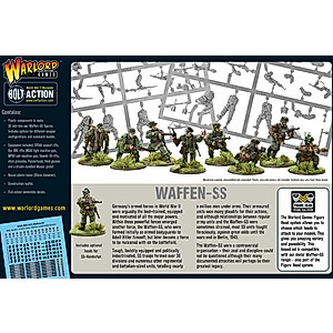 WarLord Bolt Action Waffen-SS WWII SS-Grenadier Figures 1:56 Military Table Top Wargaming Plastic Model Kit 402012101