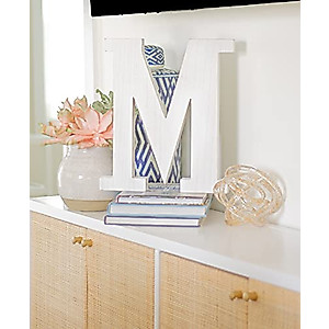 Large Wood Letter |Distressed White Wash | Alphabet Wall Décor | Monogram Letter | Alphabet Letters | Free Standing Letters | Wall Letters | Letter M
