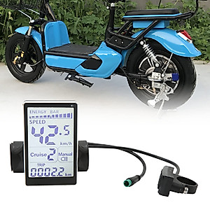 M5 Lcd Panel Screen, EBike LCD Display, Electric Bike LCD Meter 5 Pin 24V 36V 48V 60V Universal E Scooter M5 LCD Panel Screen for 31.8 22.2mm Electric Bikes