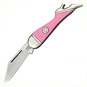 Rough Rider Pink Small Leg Folding Blade Love Peace Friendship Series Knife