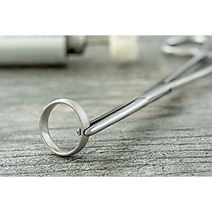 SE 6-¼" Stainless Steel Self-Locking Straight Forceps - 660FS