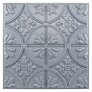 Art3d Drop Ceiling Tiles 2x2, Glue-up Ceiling Panel, Fancy Classic Style in Gray