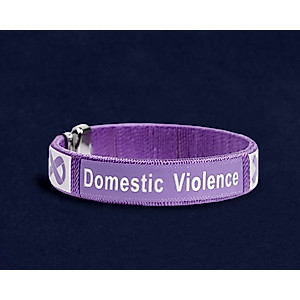 Fundraising For A Cause 25 Pack Domestic Violence Awareness Purple Ribbon Bracelets