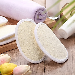50 Pieces Exfoliating Loofah Pad Body Scrubber Bath Shower Loofah Sponge Pad Natural Exfoliating Scrubber Luffa Brush Close to Skin for Men Women Shower Bath and Spa