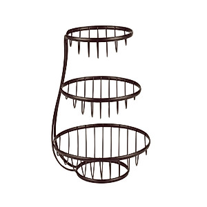 Spectrum Diversified Ashley Arched 3-Tier Server for Storage and Organization of Fruit Vegetables Produce, Bronze