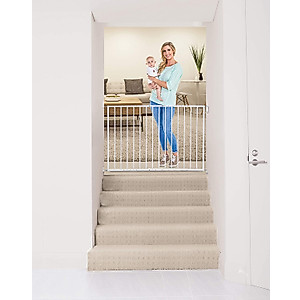Dreambaby Arizona Extenda Baby Safety Gate - Hardware Mounted Gates - with Adjustable Width from 26.75-44 inches - White - Model L2164BB